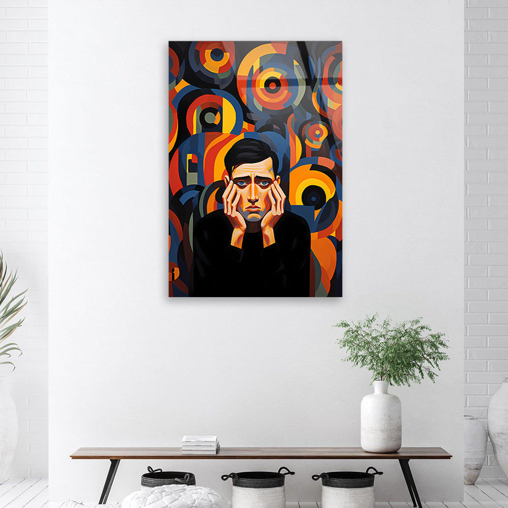 Emotional Resonance: Expressionist Modern Art by Man on Glass – thedecorark